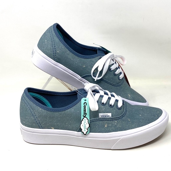 Vans | Shoes | Vans Comfycush Authentic Concrete Wash Blue Low Top ...